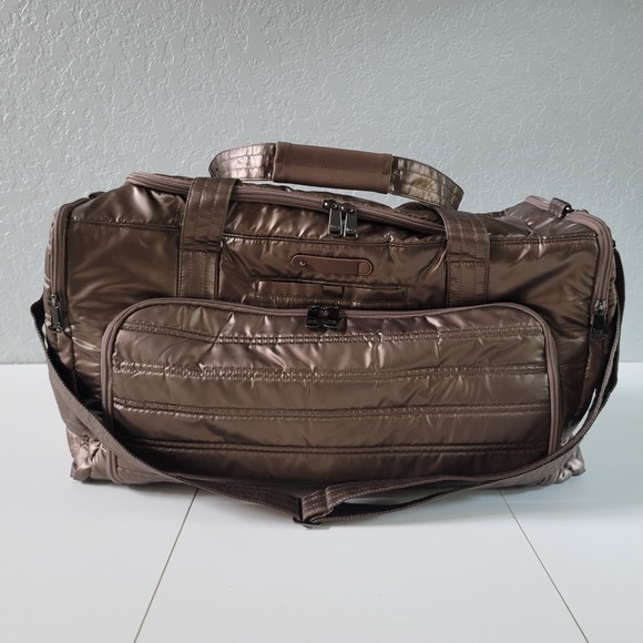 lug | Bags | Lug Oversized Weekender Bag Trolley Duffel Metallic Bronze ...